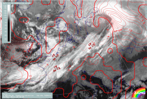 COLD FRONT IN COLD ADVECTION - Cloud Structure In Satellite Images