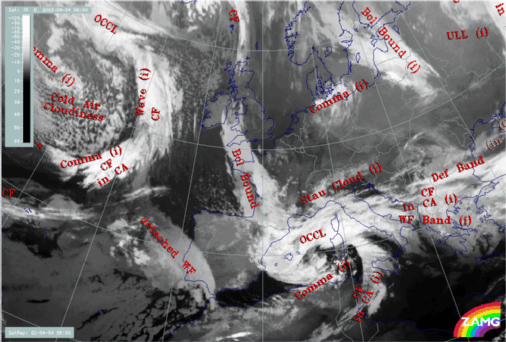 BAROCLINIC BOUNDARY - Cloud Structure In Satellite Images